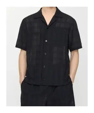 Burberry Relaxed Fit Check Cotton Voile Shirt