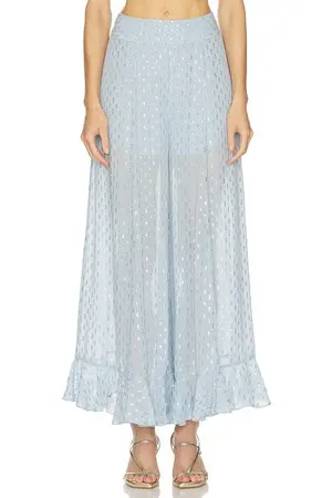 Zimmermann Ruffled Hem Wide-leg Trousers