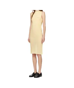 RIER Sleeveless Sheer Tulle Round Neck Dress
