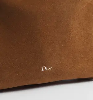 Dior Medium Suede Shoulder Bag With Silver-tone Hardware