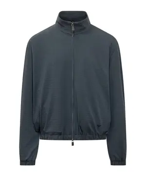 Emporio Armani Textured Zip Blouson Jacket - No