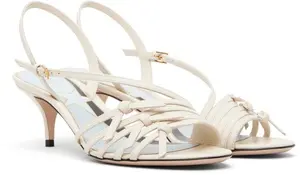 Valentino Garavani Logo High-heeled Sandals - Nude