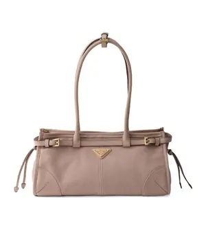 Prada Bonnie Buckled Tote Bag - Water Lily Color