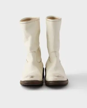 Prada Distressed Mid-calf Boots