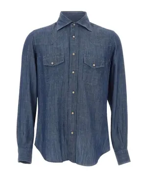 Eleventy Snap-front Western Shirt
