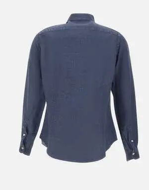 Eleventy Long Sleeved Buttoned Shirt - Blue