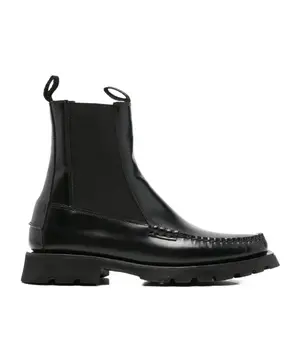 Hereu Round-toe Ankle Boots With Lug Sole
