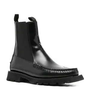 Hereu Round-toe Ankle Boots With Lug Sole
