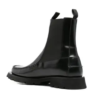 Hereu Round-toe Ankle Boots With Lug Sole