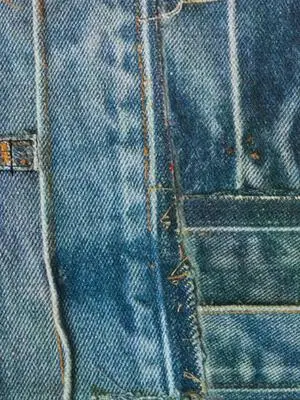 Roberto Cavalli Denim Patchwork Shoulder Bag