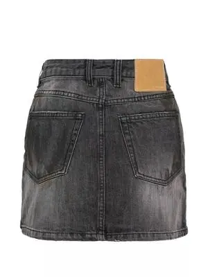 We11Done Washed Denim Mini Skirt