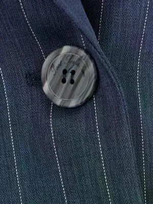 POST SCRIPTUM Pinstripe Pattern Peak Lapels Blazer