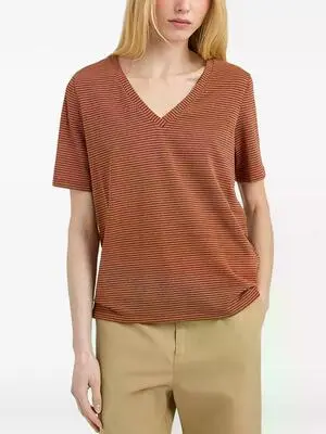 Momoni Striped V-neck T-shirt