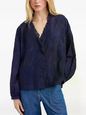 Momoni Embroidered Ruffled Shirt
