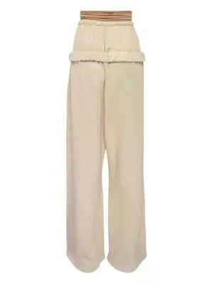 We11Done Beige Drawstring Track Pants