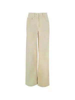 Brunello Cucinelli Beige Corduroy Monili Chain Trousers - Neutrals