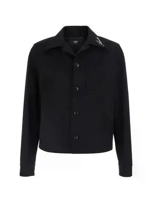 Amiri Logo Embroidered Jacket - Black
