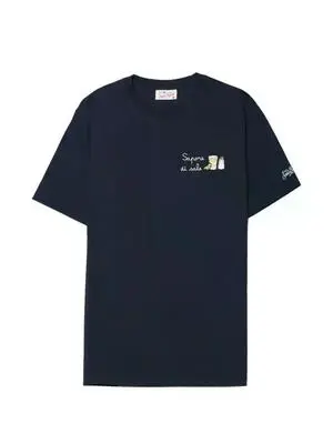 MC2 SAINT BARTH Portofino Embroidered-logo T-shirt - Blue