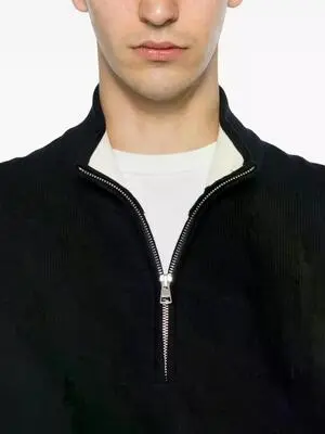 Gant Ribbed Knit Half-zip Sweater