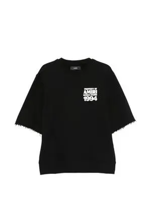 Amiri Logo-print Raw-edge T-shirt