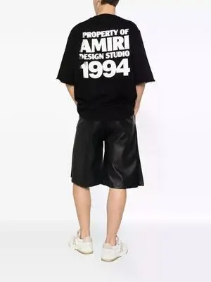 Amiri Logo-print Raw-edge T-shirt