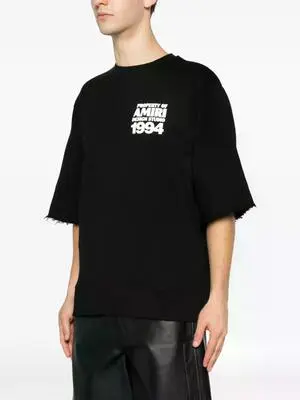 Amiri Logo-print Raw-edge T-shirt