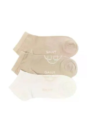 Gant Logo-print Ankle Socks Set Of Three