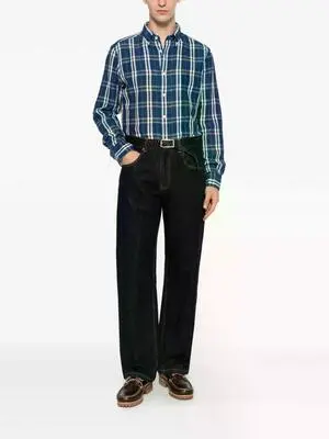 Gant Check-pattern Button-fastening Shirt - Blue