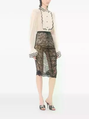Valentino Garavani Embroidered Organza Shirt