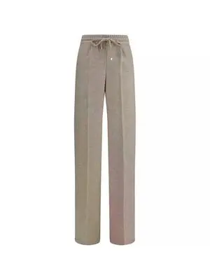 Kiton Check Pattern Drawstring Trousers - Neutrals