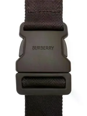 Burberry Check Cotton Belt Bag With Calf Leather Trim