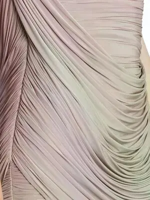 Alex Perry Strapless Draped Midi Dress