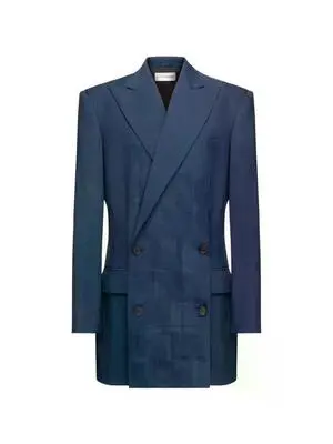 SITUATIONIST Double-breasted Checked Blazer
