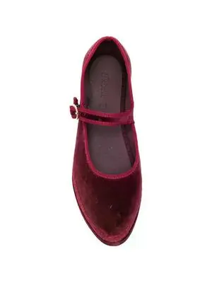 FLABELUS Double Lucrecia Velvet Mary Jane Shoes