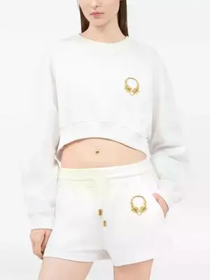 Roberto Cavalli Embellished Cropped Sweatshirt