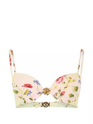 Roberto Cavalli Floral Print Detail Bikini Top