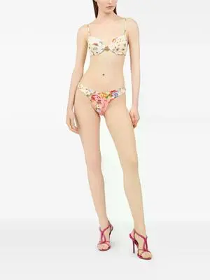 Roberto Cavalli Floral Print Detail Bikini Top