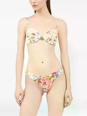 Roberto Cavalli Floral Print Detail Bikini Top