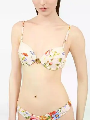 Roberto Cavalli Floral Print Detail Bikini Top