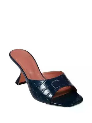 Amina Muaddi Lupita Croc-effect Leather Sandals