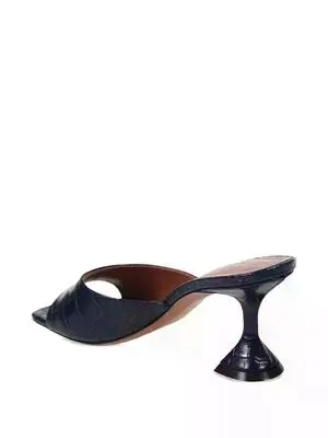 Amina Muaddi Lupita Croc-effect Leather Sandals