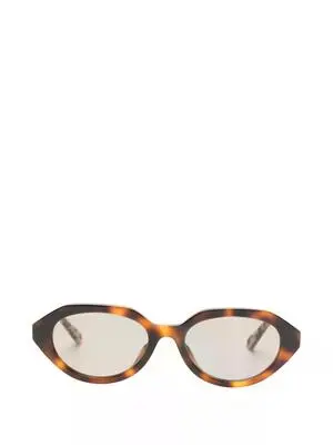Gucci Geometric Frame Sunglasses - Brown