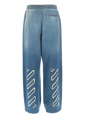 Off-White Distressed Diag Slouchy Jeans
