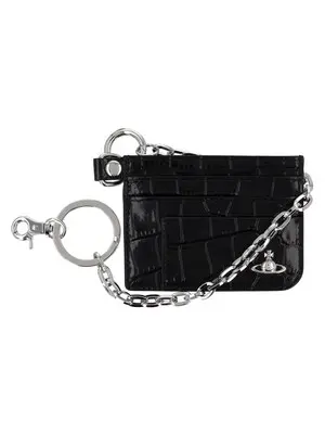 VIVIENNE WESTWOOD Flat Chain" Card Holder With Metal Chain Detail