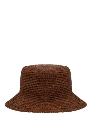 VIVIENNE WESTWOOD Raffia Bucket Hat - Brown
