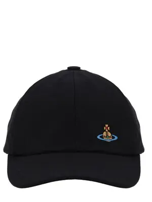 VIVIENNE WESTWOOD Baseball Cap With Orb Detail - Black