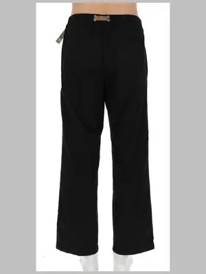 WHITE SAND Belted Tailored Trousers