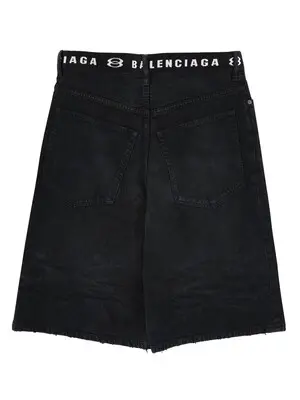 Balenciaga Belted Denim Shorts