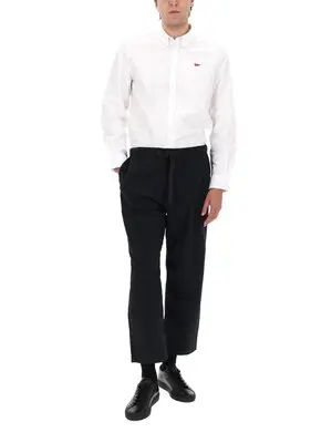 Maison Kitsuné Technical Fabric Belted Trousers