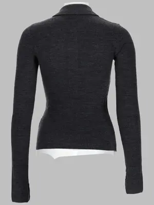 GANNI Argyle Knit Polo Shirt